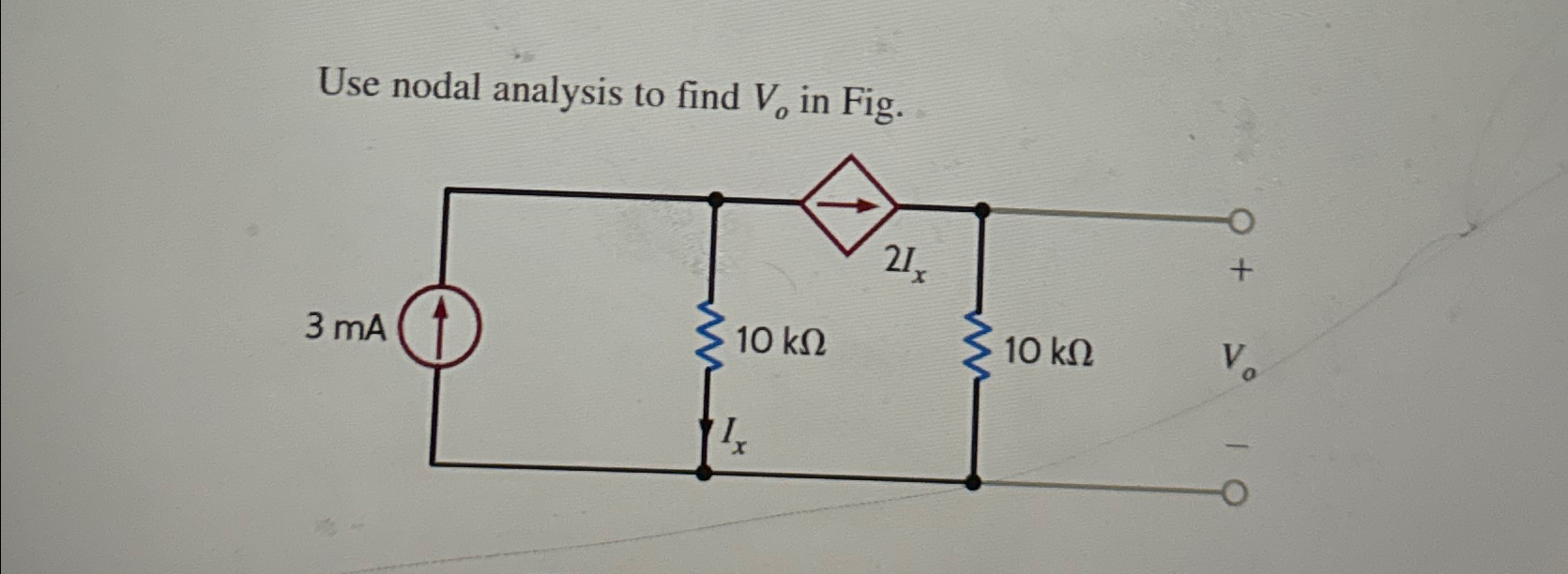 Solved Use nodal analysis to find Vo ﻿in Fig. | Chegg.com