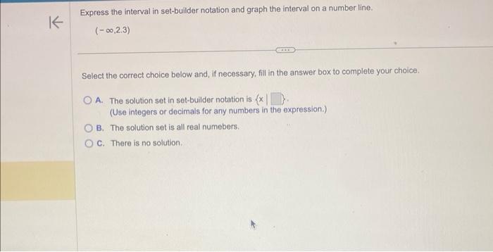 Solved Express The Interval In Set Builder Notation And 1625