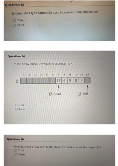 Solved Boolean data type cannot be used in a generic | Chegg.com