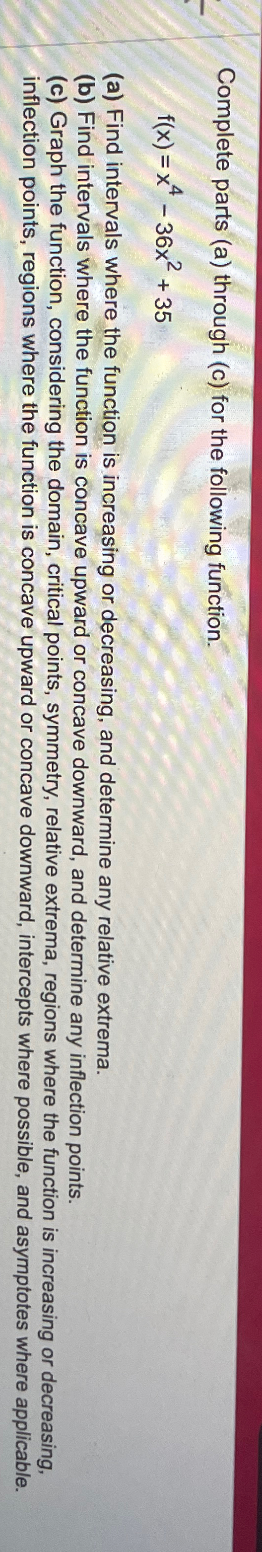 Solved Complete parts (a) ﻿through (c) ﻿for the following | Chegg.com