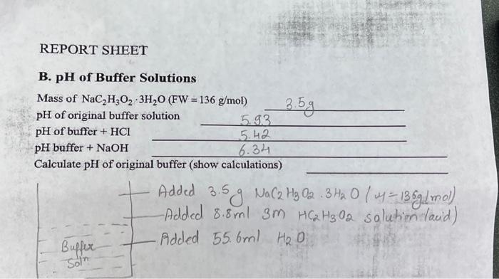 Solved a Calculate pH of buffer sollutionb Calculato pH of | Chegg.com