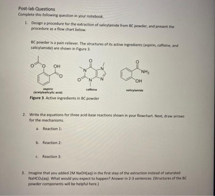 Solved Post-lab Questions Complete this following question | Chegg.com