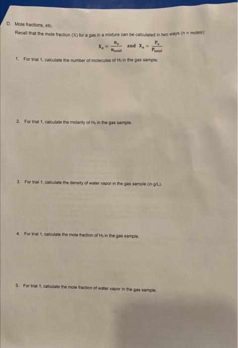 Solved Objectives: 1. To measure the mass of gas produced | Chegg.com