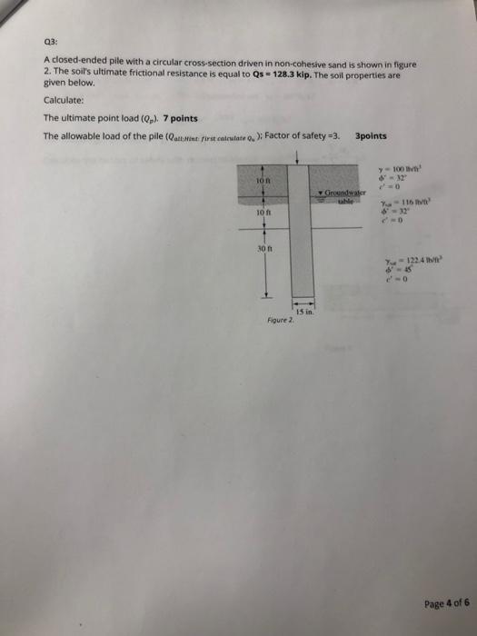 Solved Q3: A closed-ended pile with a circular cross-section | Chegg.com