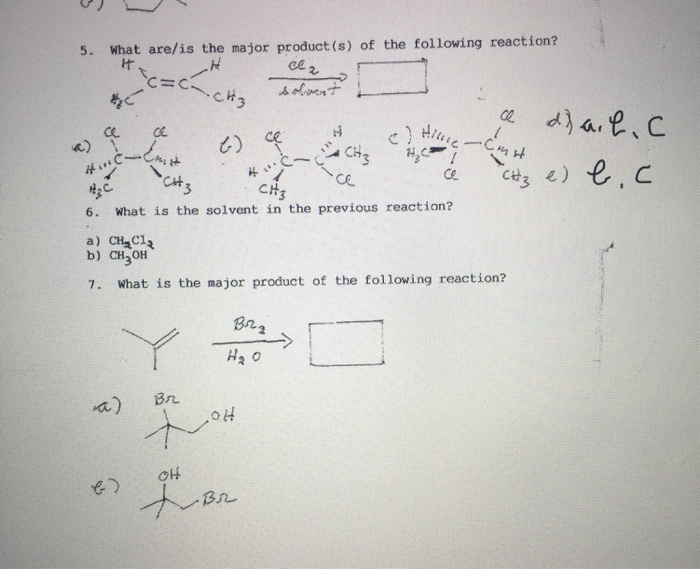 Solved 5. What are/is the major product(s) of the following | Chegg.com