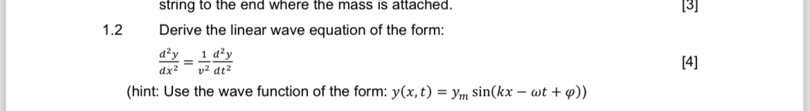 Solved 1.2 ﻿Derive the linear wave equation of the | Chegg.com