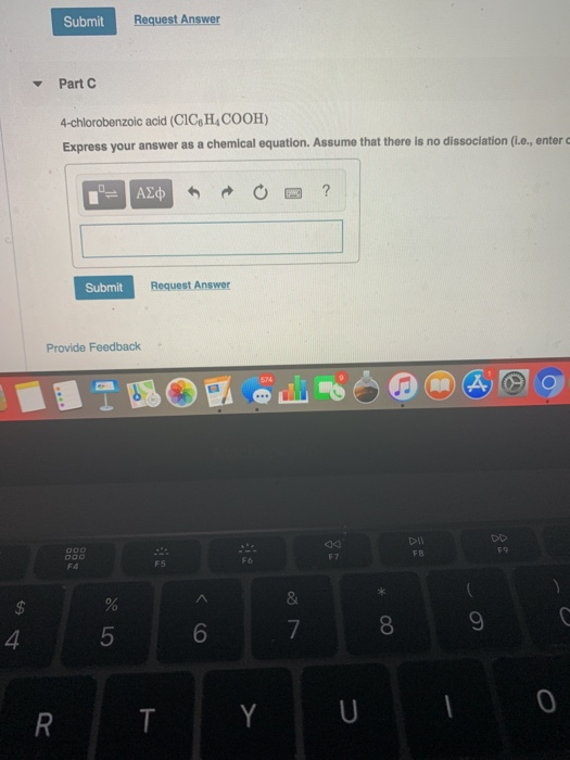 Solved Submit Request Answer Part C 4-chlorobenzoic acid | Chegg.com