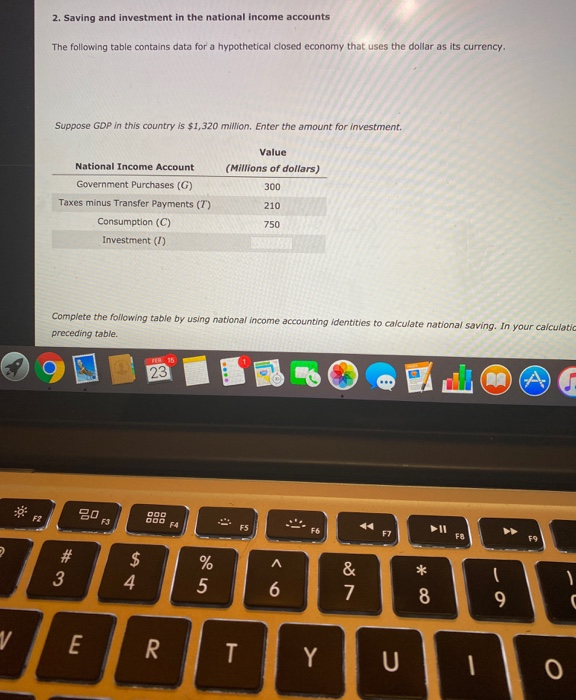 Solved 2. Saving and investment in the national income | Chegg.com