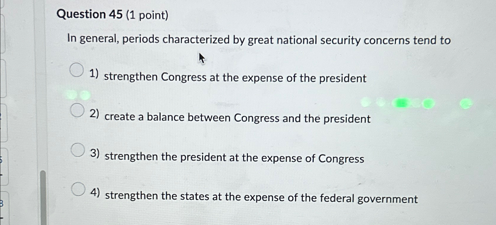 Solved Question 45 (1 ﻿point)In general, periods | Chegg.com