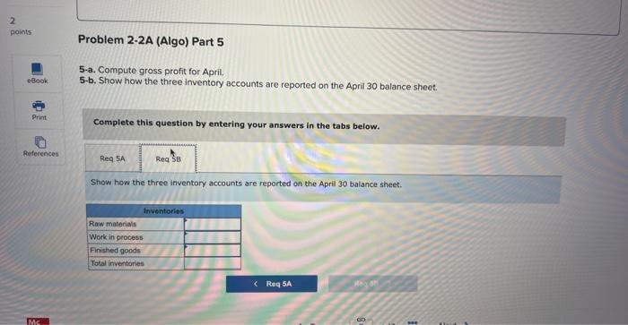 Solved Required information Problem 2-2A (Algo) Computing | Chegg.com