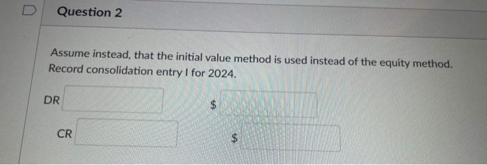 Assume instead, that the initial value method is used | Chegg.com