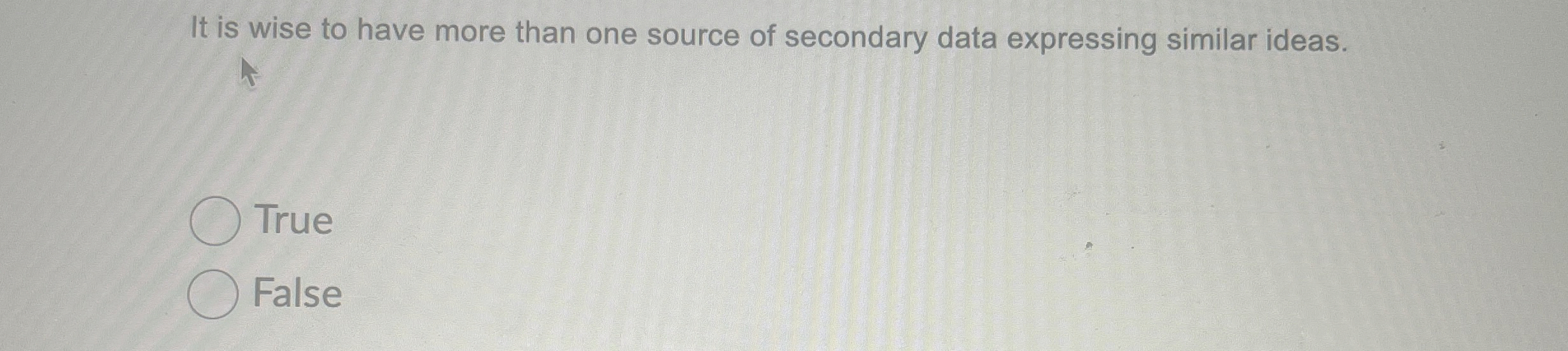 Solved It is wise to have more than one source of secondary | Chegg.com