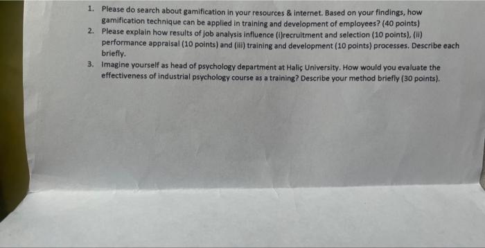 Solved 1 Please Do Search About Gamification In Your Chegg