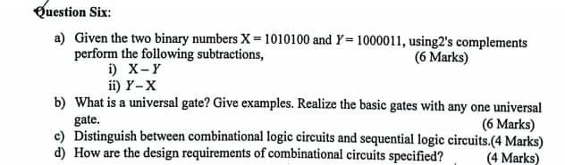 Solved b) ﻿What is a universal gate? Give examples. Realize | Chegg.com