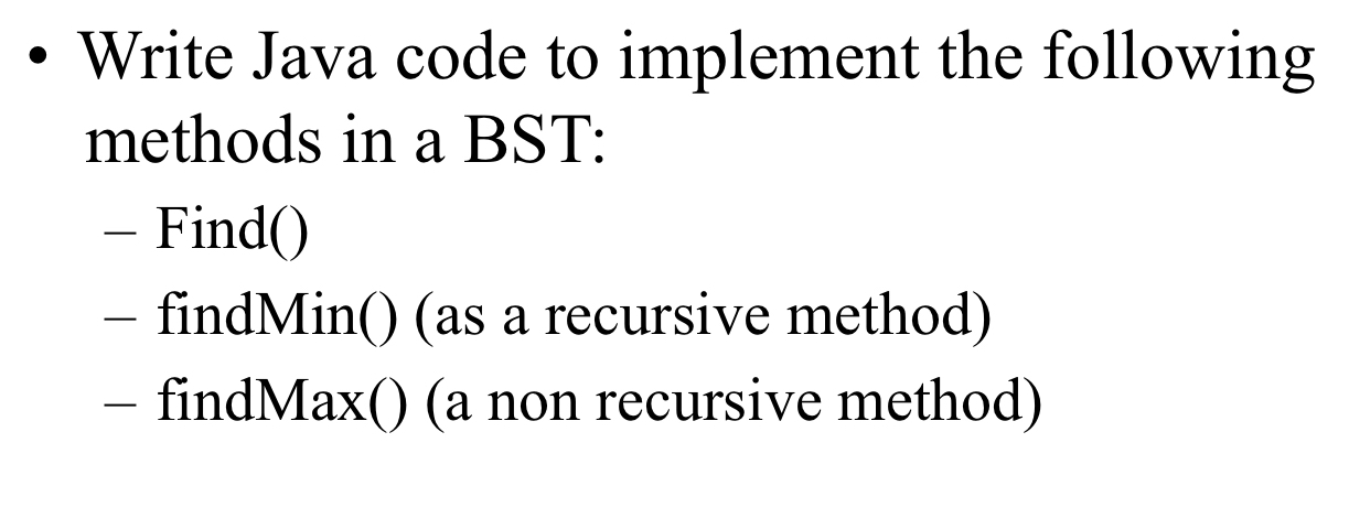 Solved Write Java Code To Implement The Following Methods In 