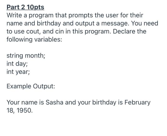 Solved Part 1 10pts 1) Write a program that prints out "CS" | Chegg.com