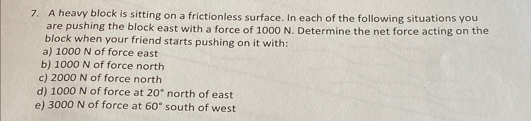 Solved A heavy block is sitting on a frictionless surface. | Chegg.com