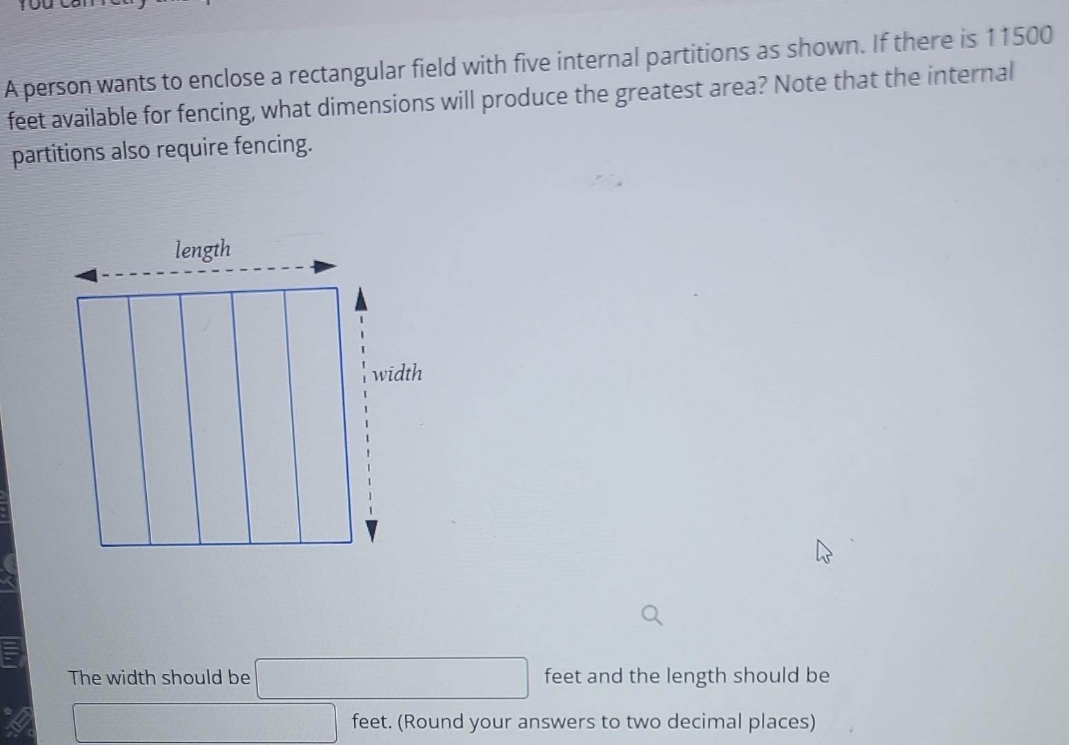 Solved A person wants to enclose a rectangular field with | Chegg.com