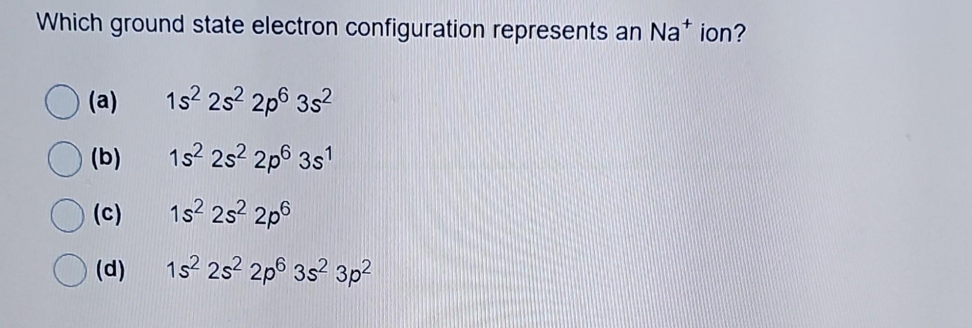 Solved Which ground state electron configuration represents | Chegg.com