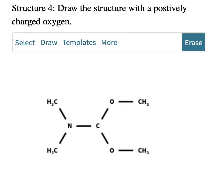 Solved Structure 4: Draw the structure with a postively | Chegg.com