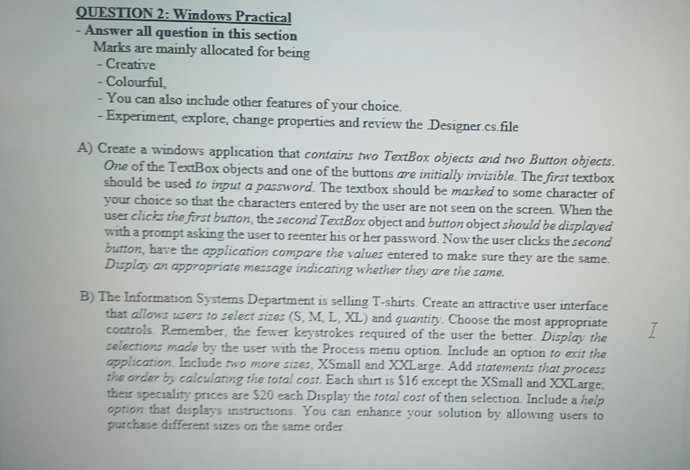 Solved QUESTION 2: Windows Practical - Answer all question | Chegg.com