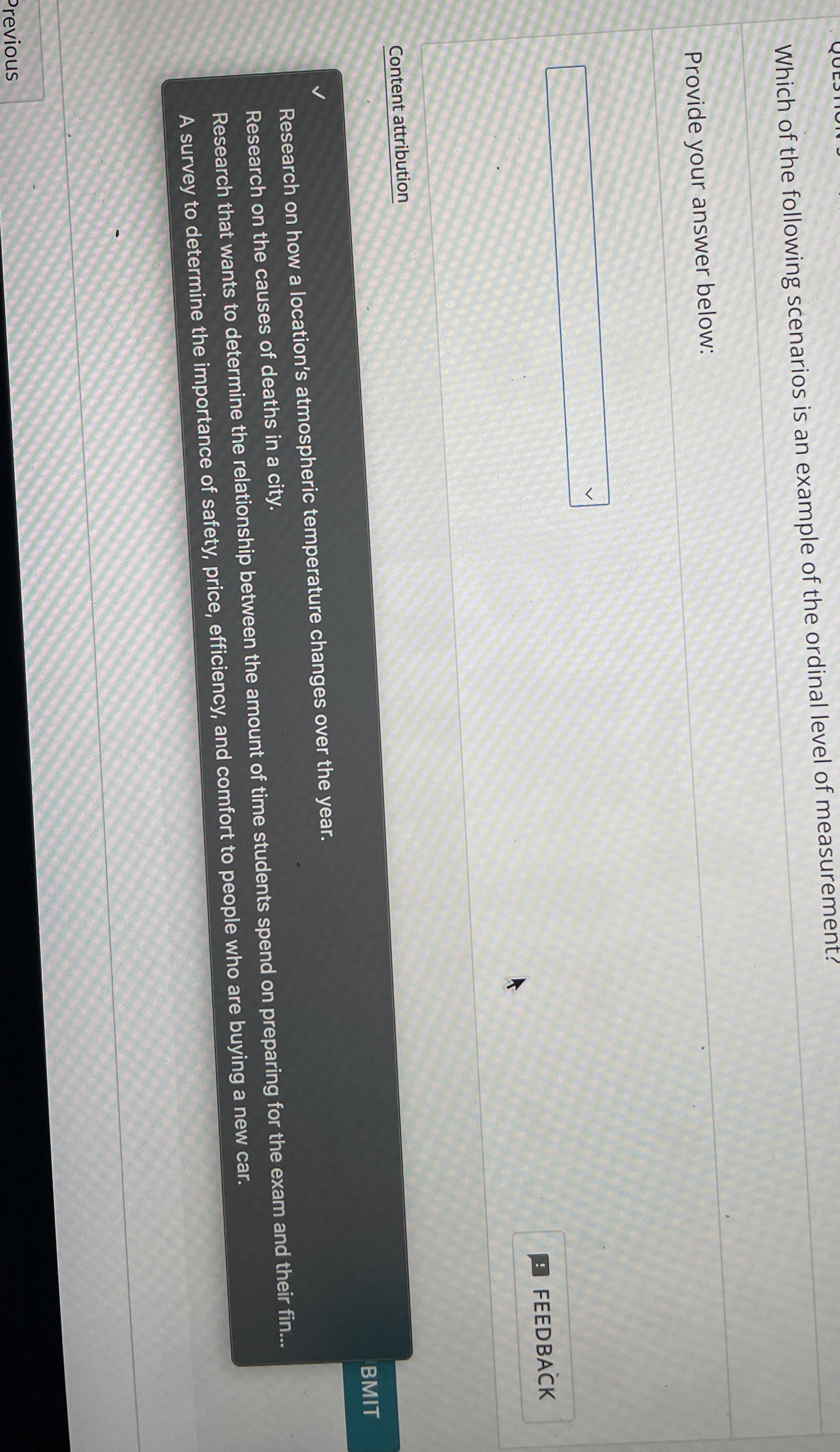 Solved Which of the following scenarios is an example of the | Chegg.com