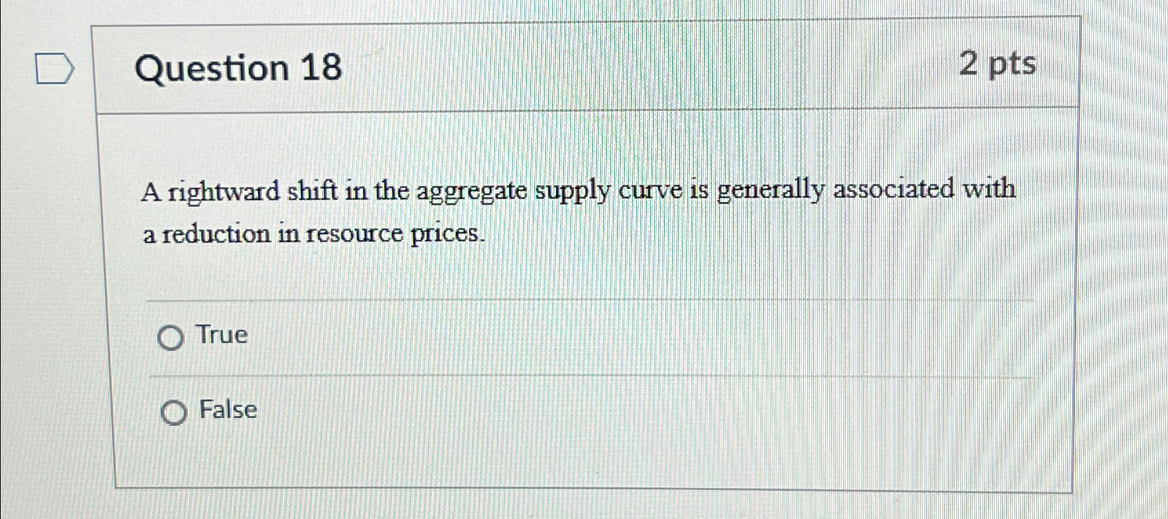 Solved Question 182 ﻿ptsA rightward shift in the aggregate | Chegg.com