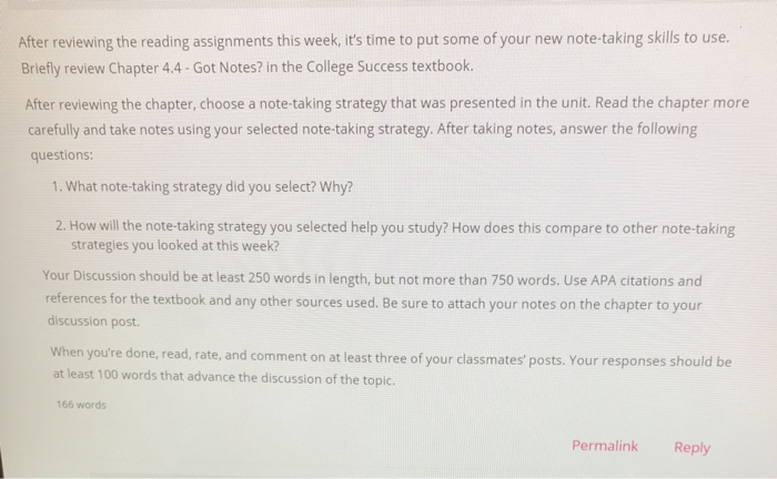 Solved After reviewing the reading assignments this week, | Chegg.com