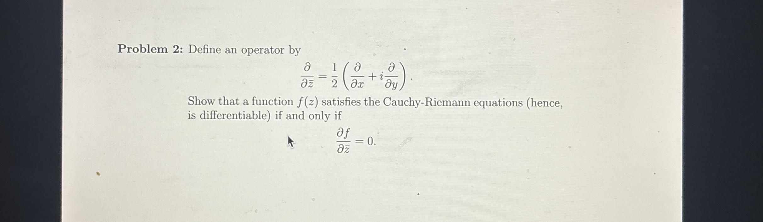 Problem 2: Define an operator | Chegg.com