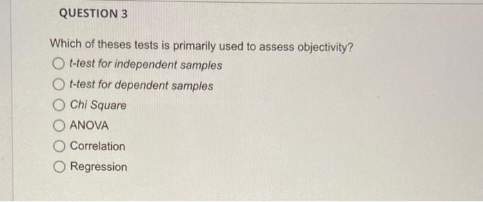 Solved Which of theses tests is primarily used to assess | Chegg.com