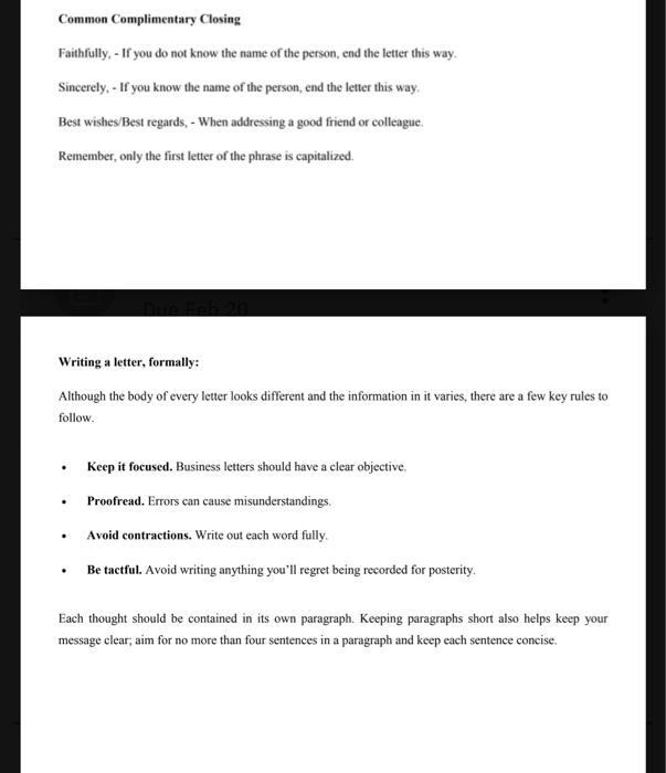 Salutations: The choice of salutation depends on | Chegg.com