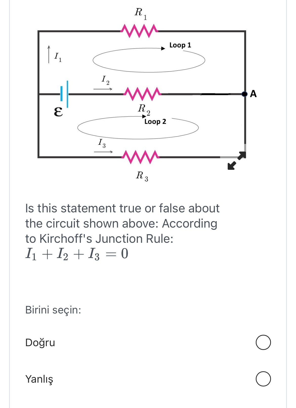 Solved Is this statement true or false about the circuit | Chegg.com