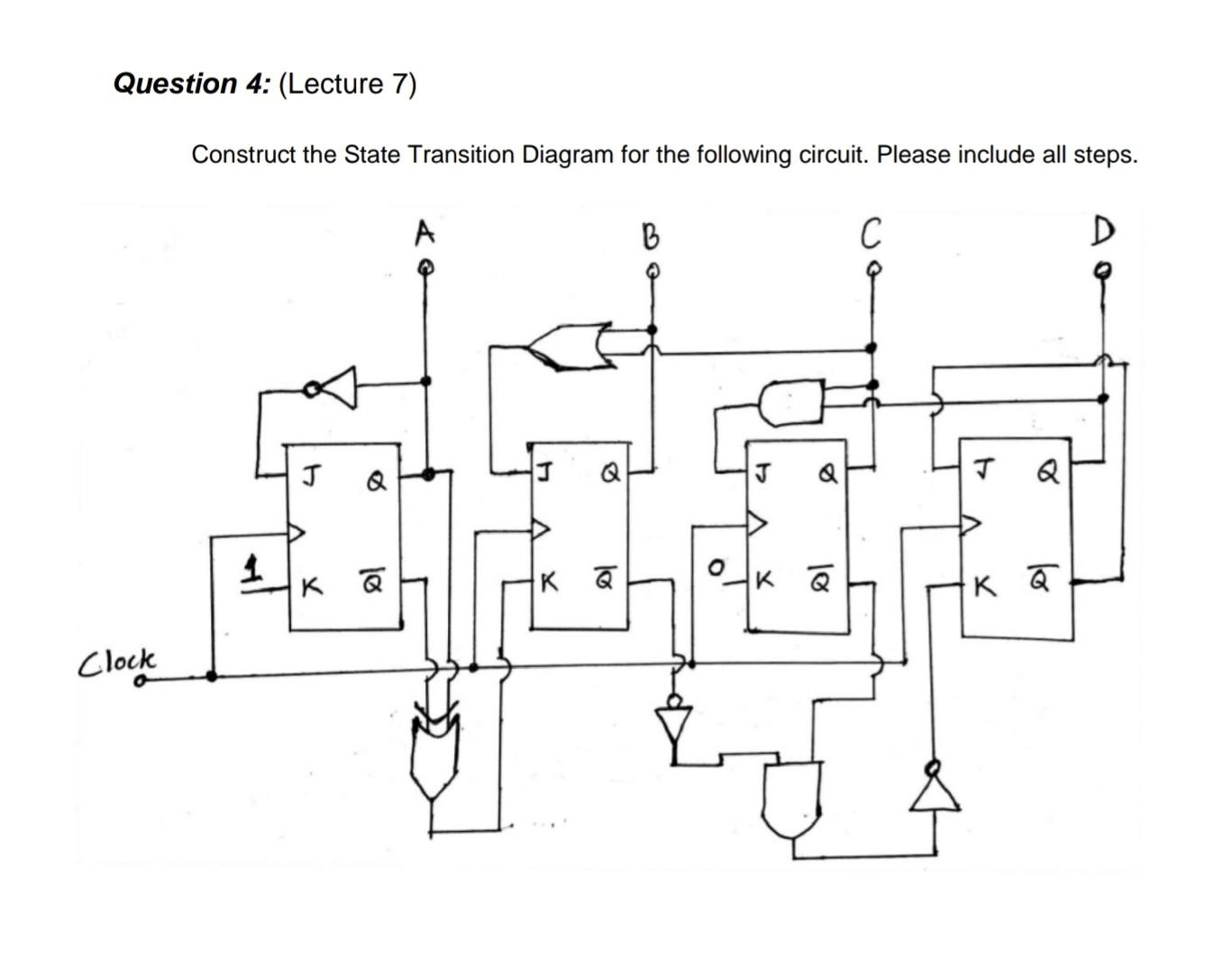 Solved Question 4: (Lecture 7) Construct the State | Chegg.com