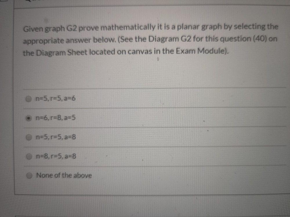 Solved Given graph G2 prove mathematically it is a planar | Chegg.com