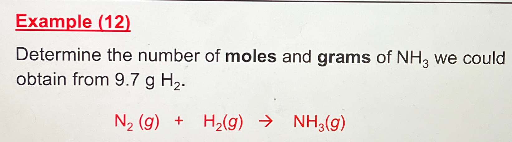 Solved Determine the number of moles and grams of NH3 ﻿we | Chegg.com
