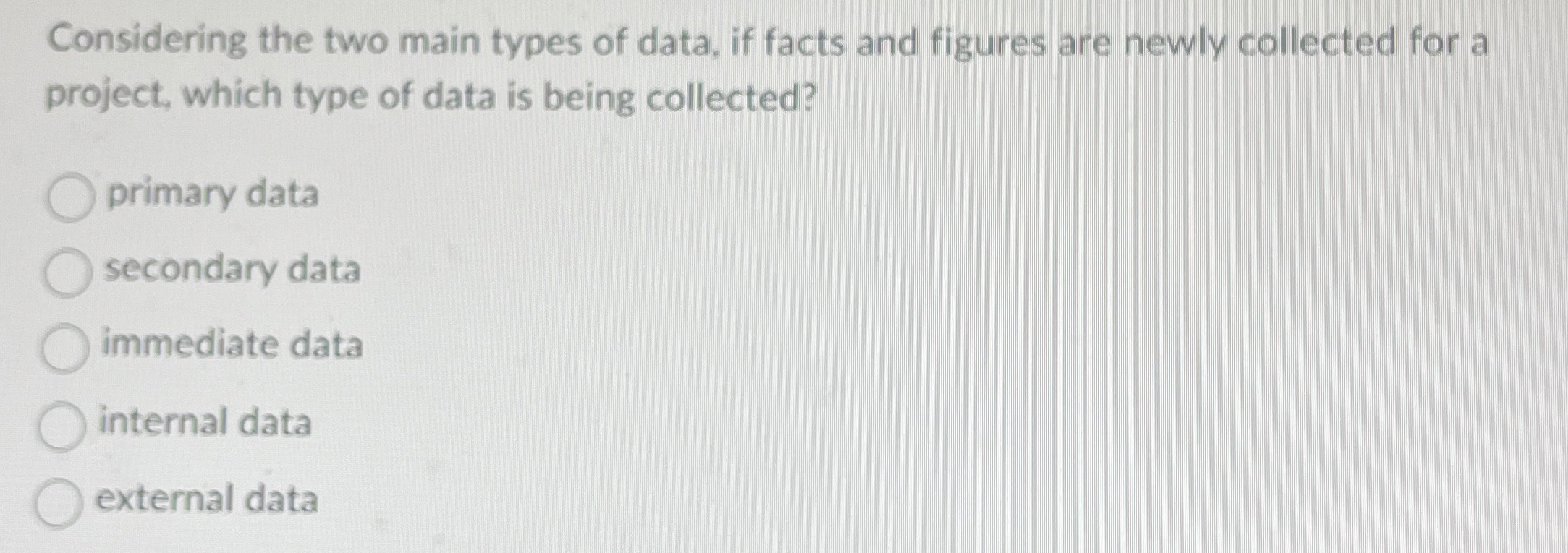Solved Considering the two main types of data, if facts and | Chegg.com
