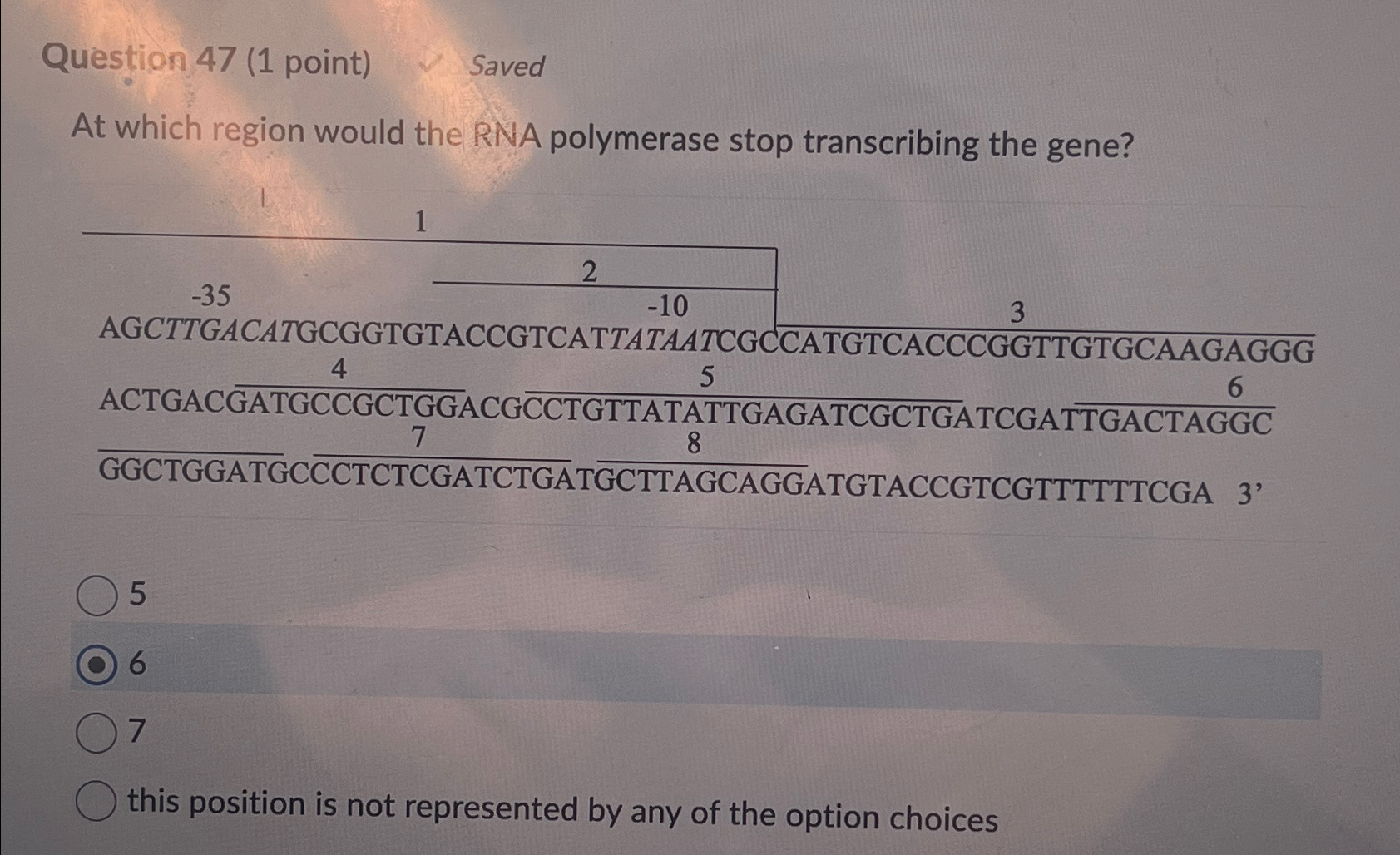 Solved Question 47 (1 ﻿point)SavedAt which region would the | Chegg.com