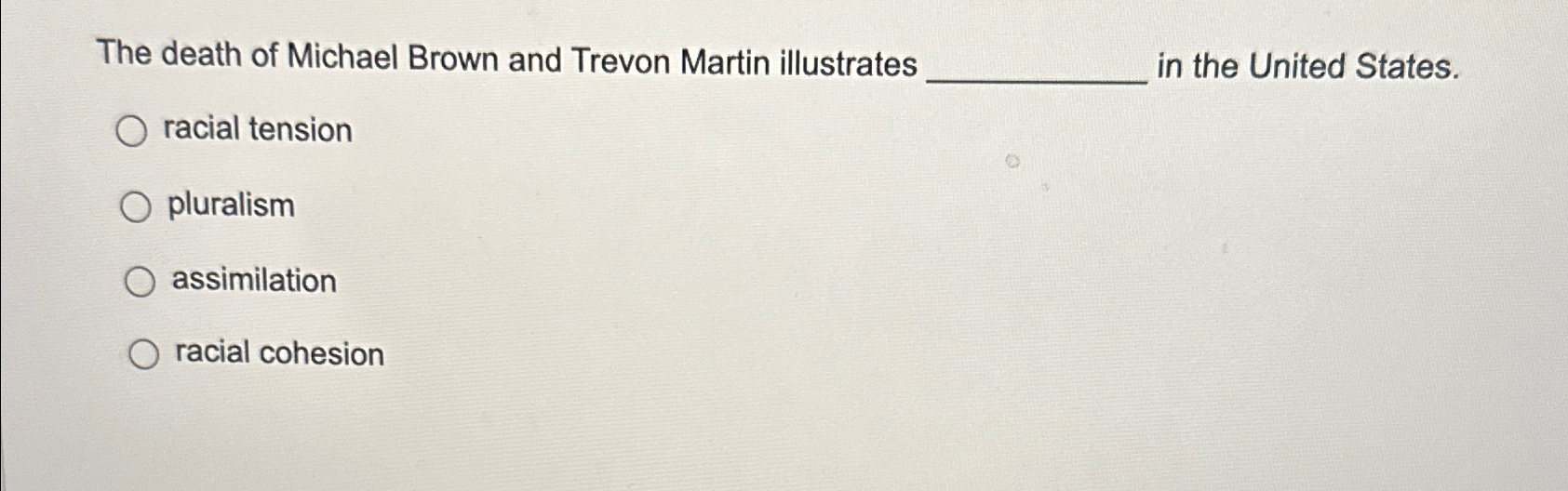 Solved The death of Michael Brown and Trevon Martin | Chegg.com