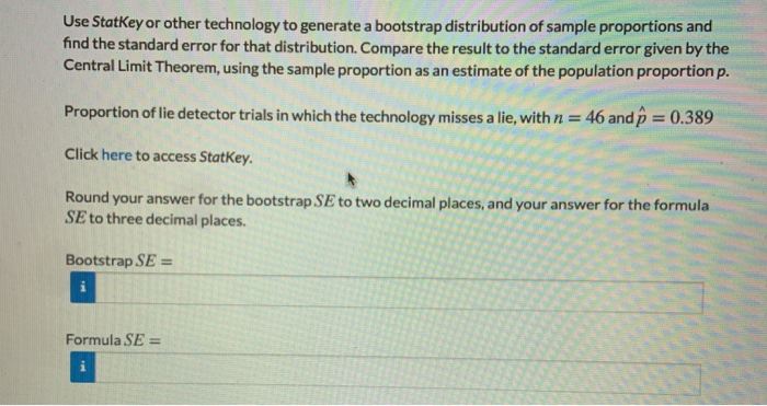 Solved ne and Use StatKey or other technology to generate a | Chegg.com
