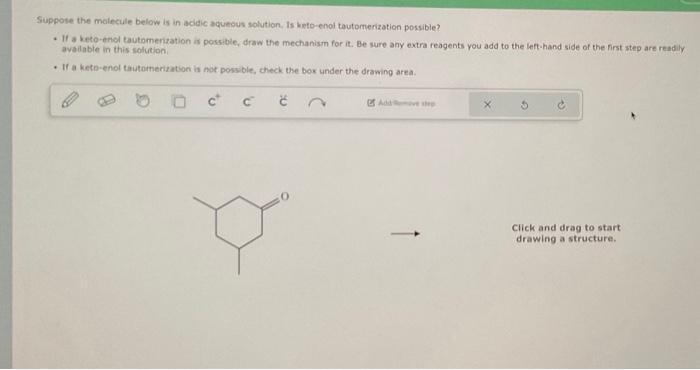 Solved Suppose the molecule below is in acidic aqueous | Chegg.com