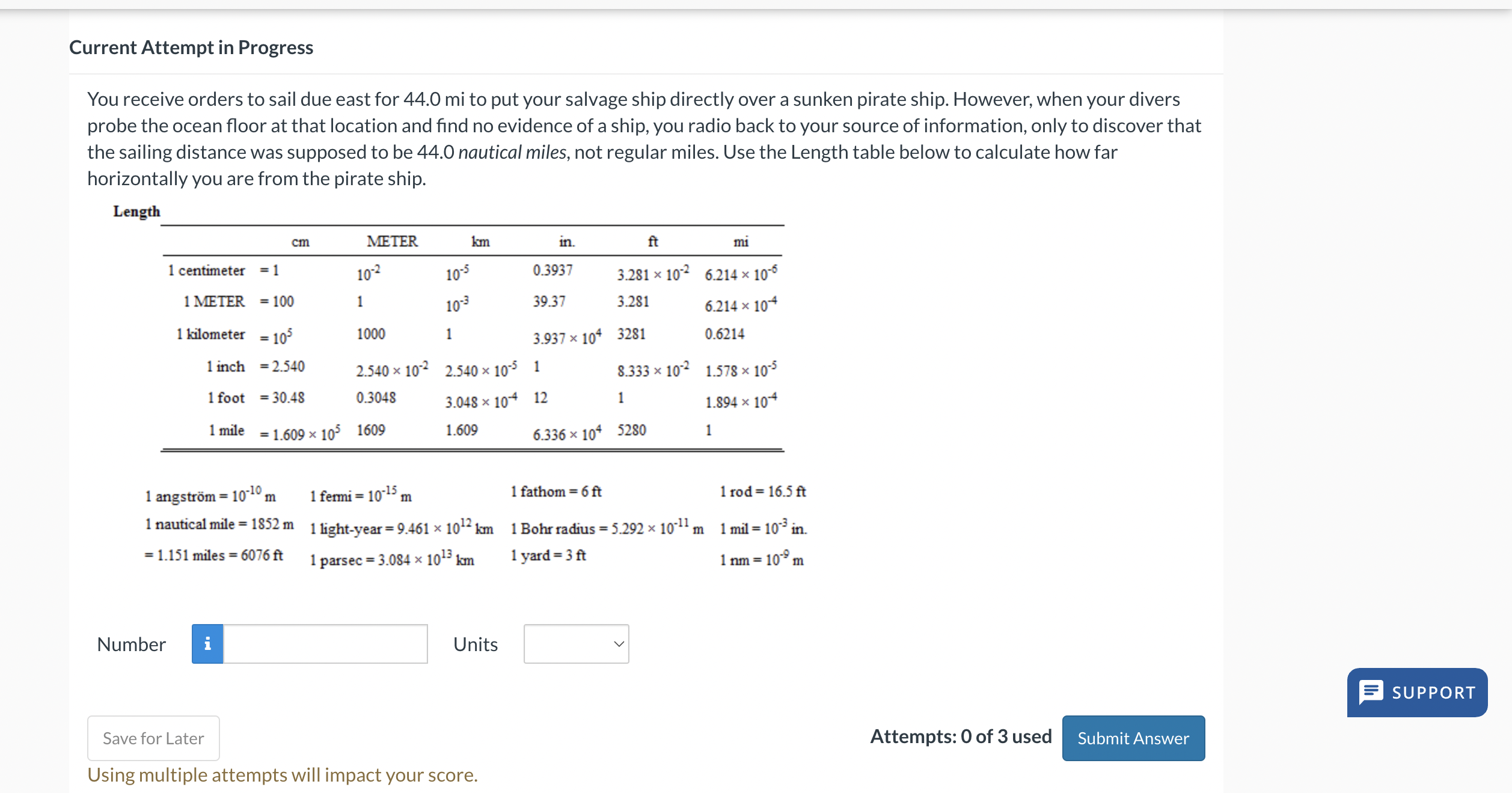 Solved Current Attempt in ProgressYou receive orders to sail | Chegg.com