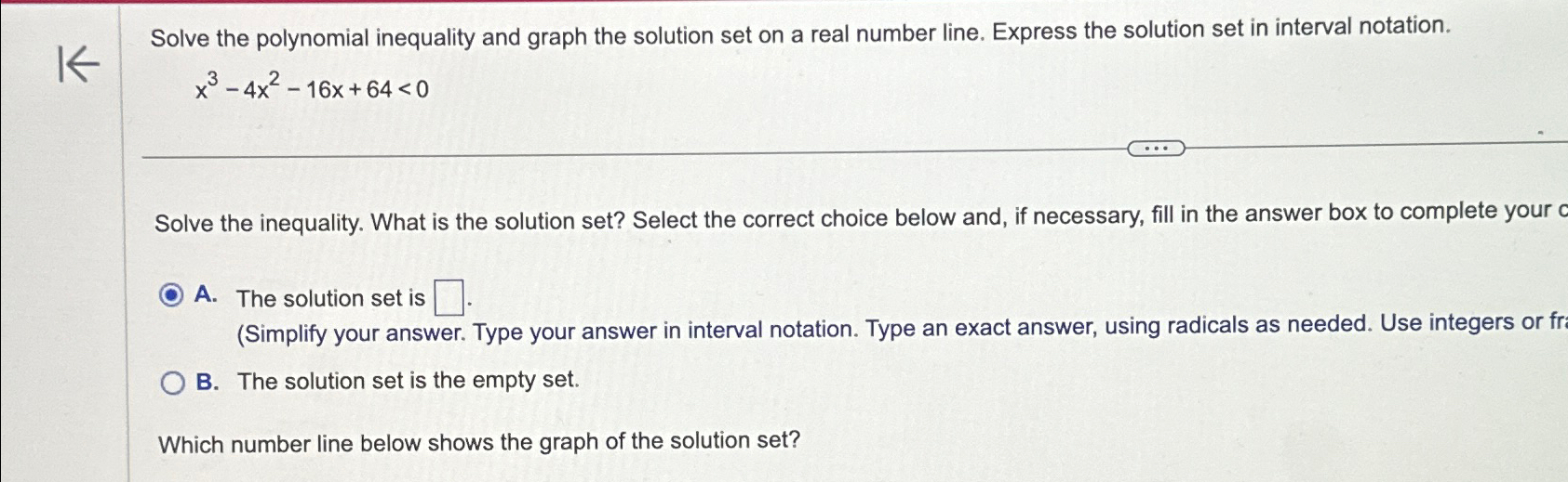 Solved Solve the polynomial inequality and graph the | Chegg.com
