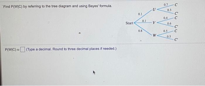 Solved Find P(WIC) by referring to the tree diagram and | Chegg.com