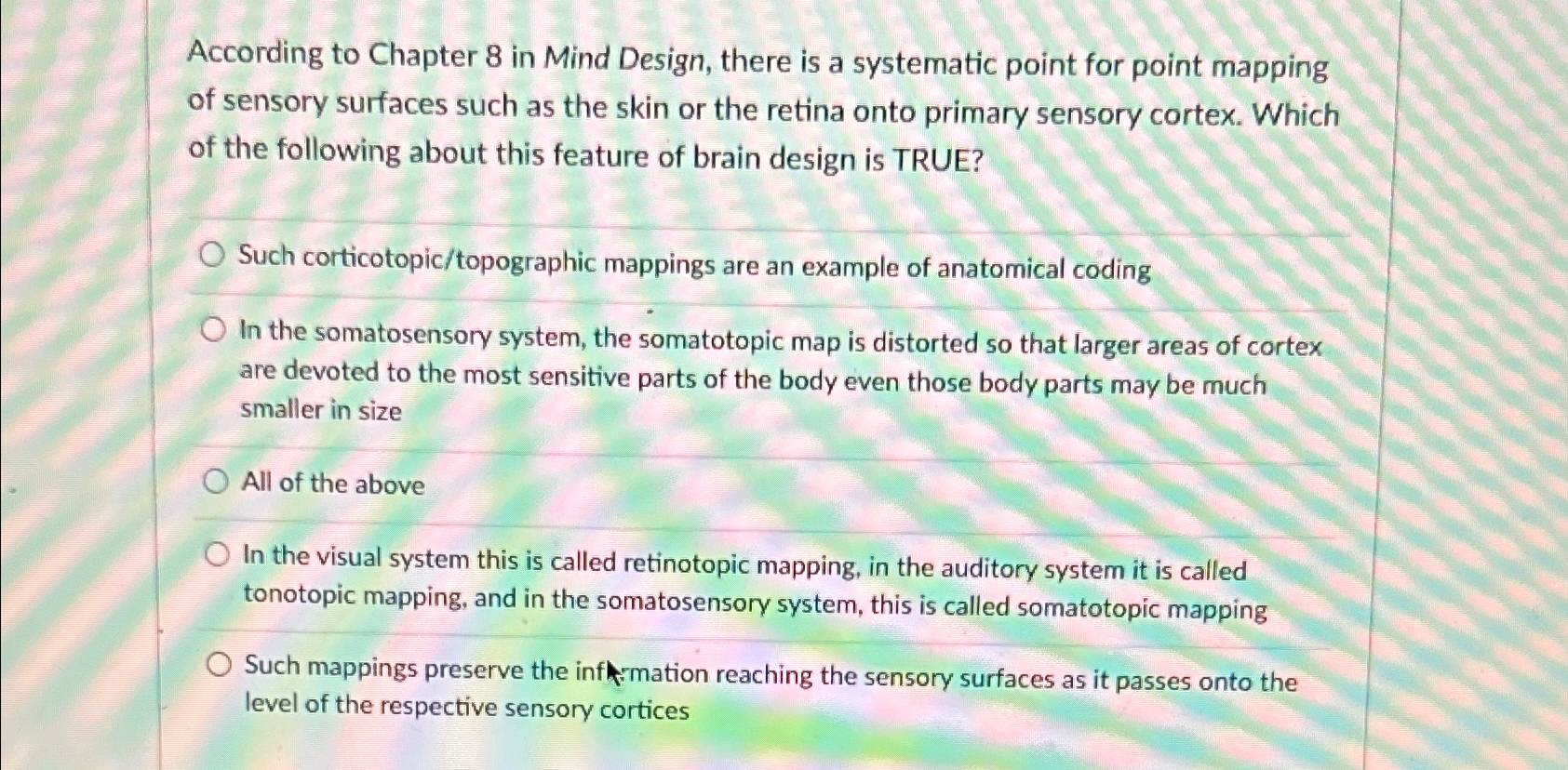 According to Chapter 8 ﻿in Mind Design, there is a | Chegg.com
