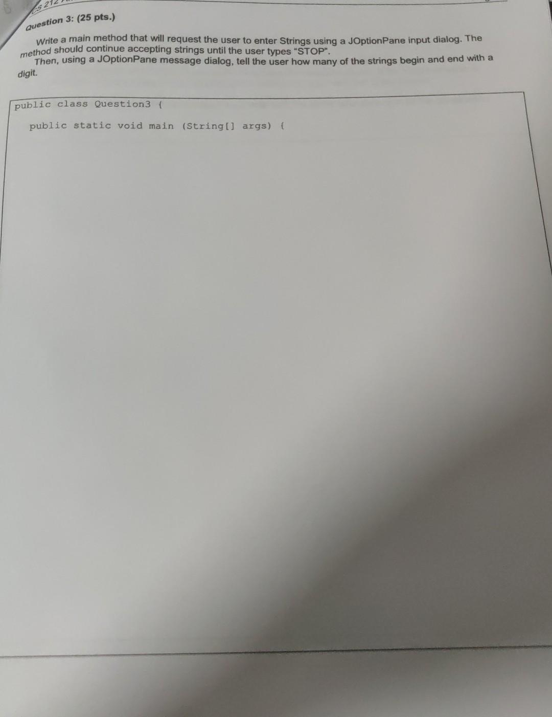 Solved Write a main method that will request the user to | Chegg.com