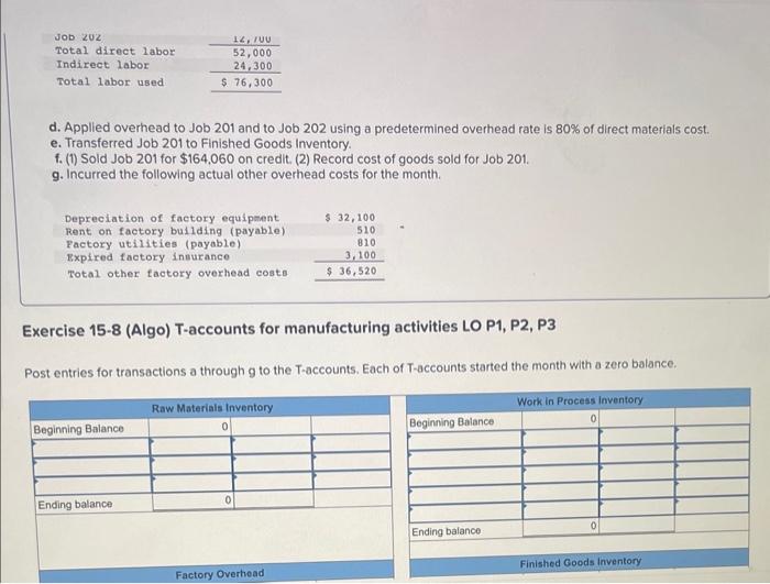 Solved Required information Use the following information to | Chegg.com