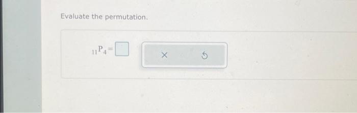 Solved Evaluate the permutation. | Chegg.com
