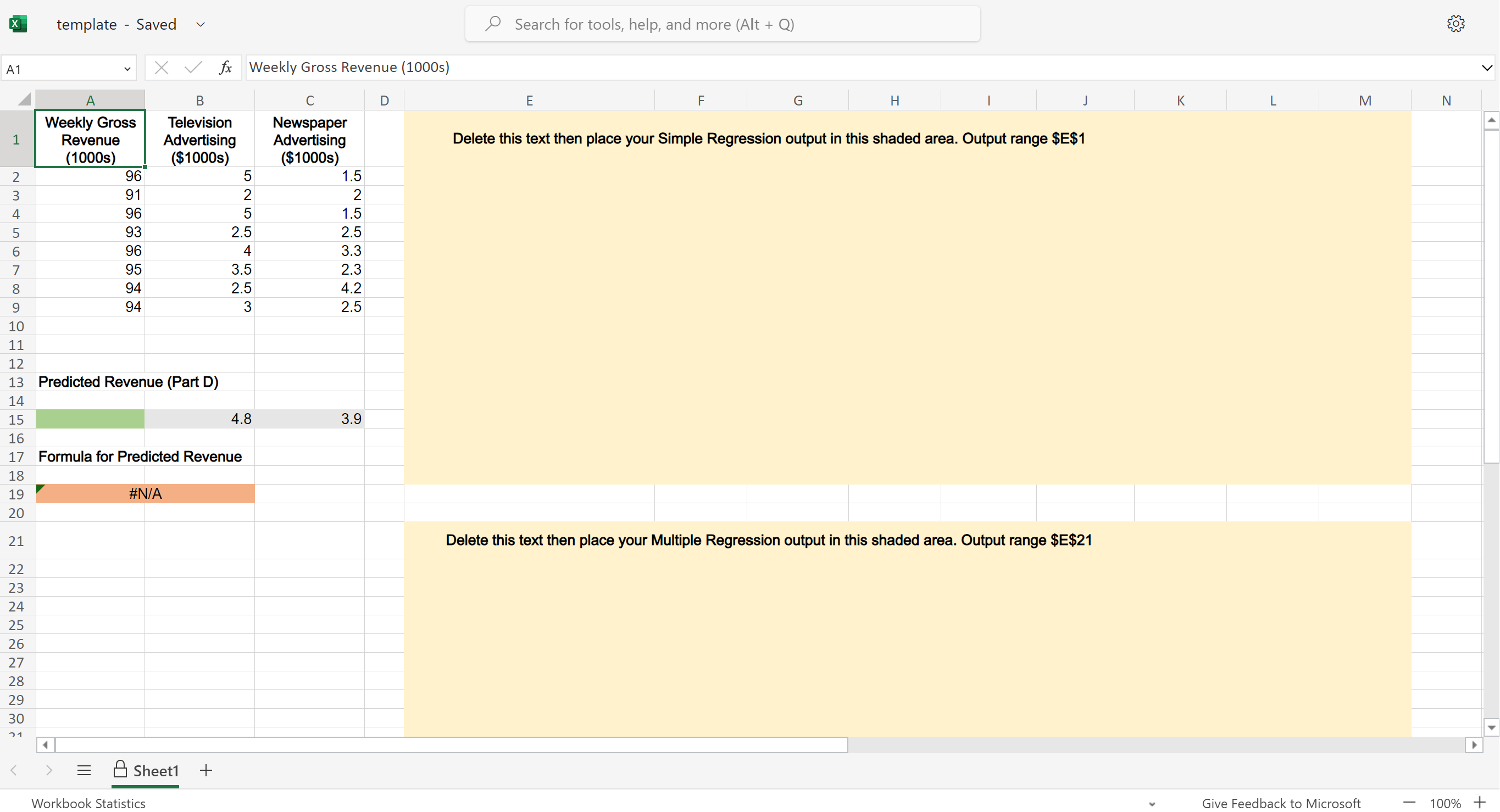 Solved Ch. 8 ﻿Excel Activity 10 - ﻿Multiple Regression | Chegg.com