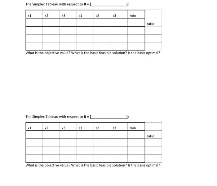 Solved 1. Perform the primal simplex method to solve the | Chegg.com