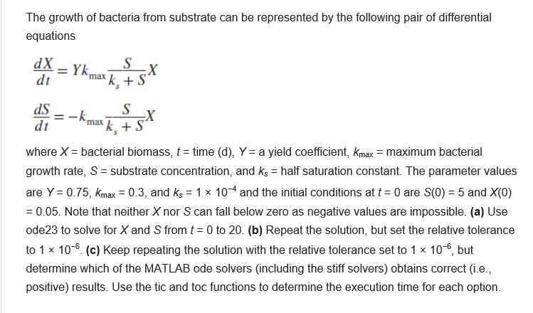 Solved The growth of bacteria from substrate can be | Chegg.com